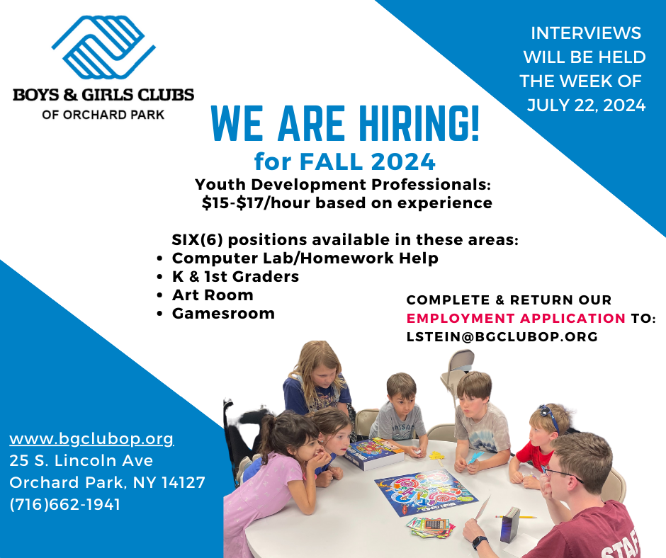 Inquiring About Employment? - Boys and Girls Club